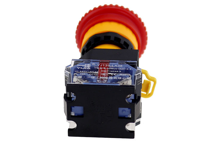 Asansör Asansör için 22mm 10A Kırmızı Acil Durdurma Mantar Kafa Push ...